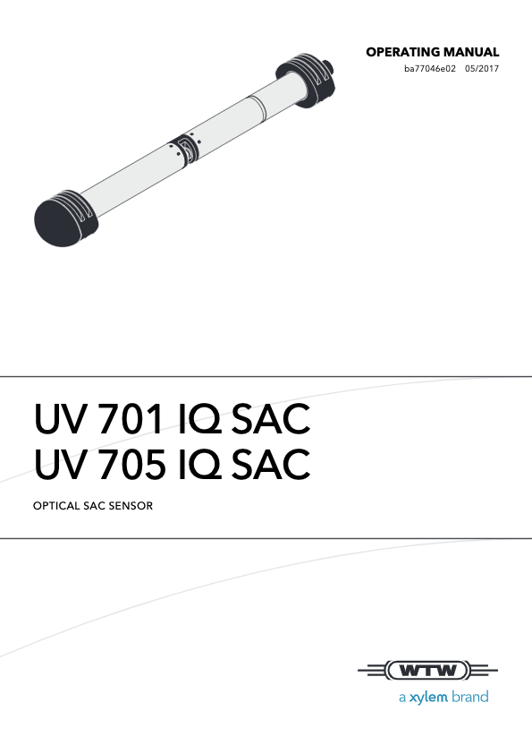 UV 705/701 IQ SAC_Manual_Optical SAC Sensor | ENVIMART